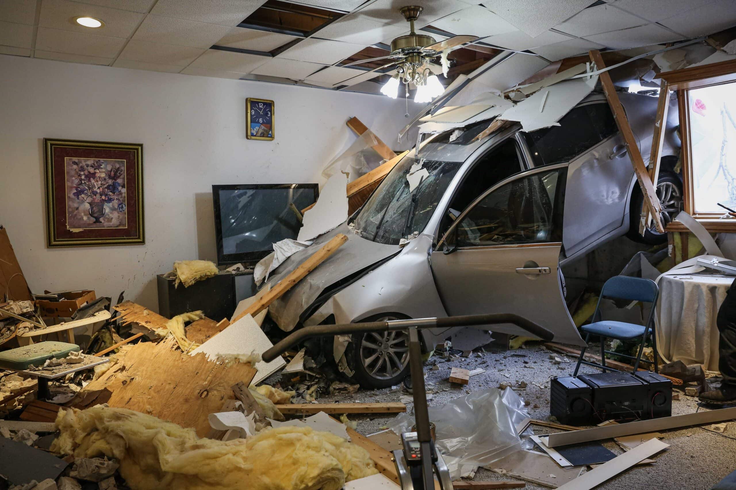 Police say driver suffered medical emergency before driving car through ...
