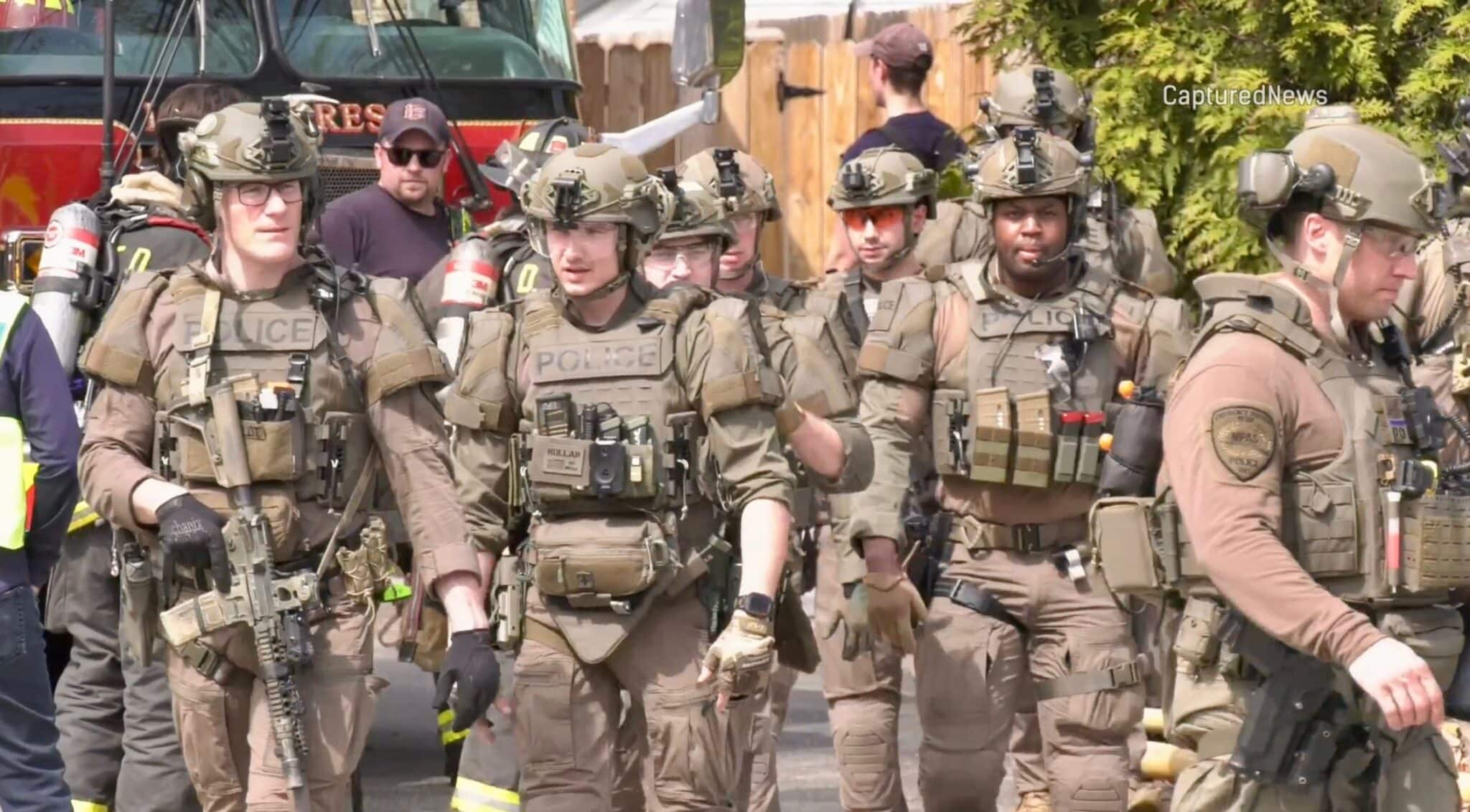 3 sent to hospital after SWAT team responds to house fire, hours-long ...