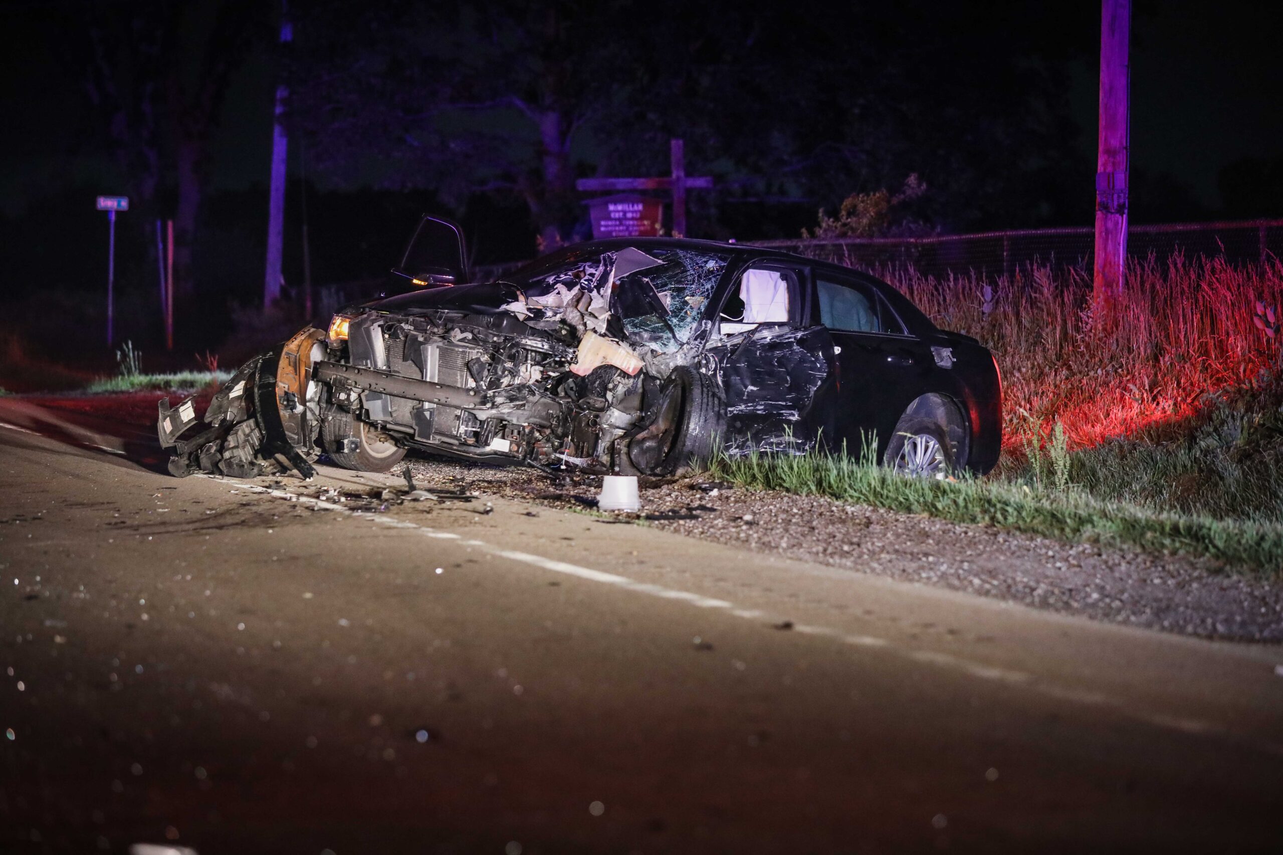 Drivers escape without injury after head-on crash causes heavy damage ...
