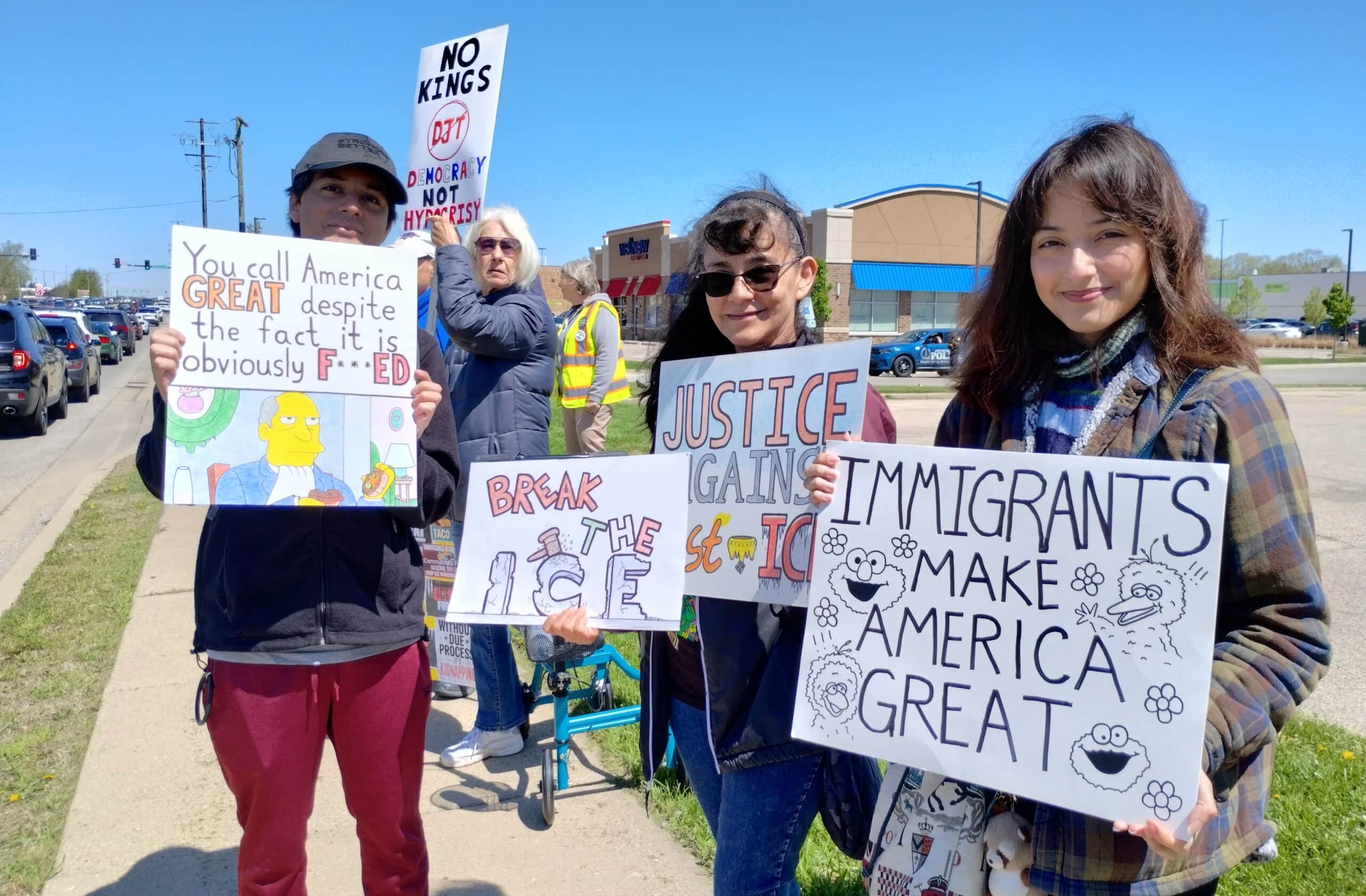 Anti-Ice protest 'Communities not Cages' draws more than 100 protesters ...