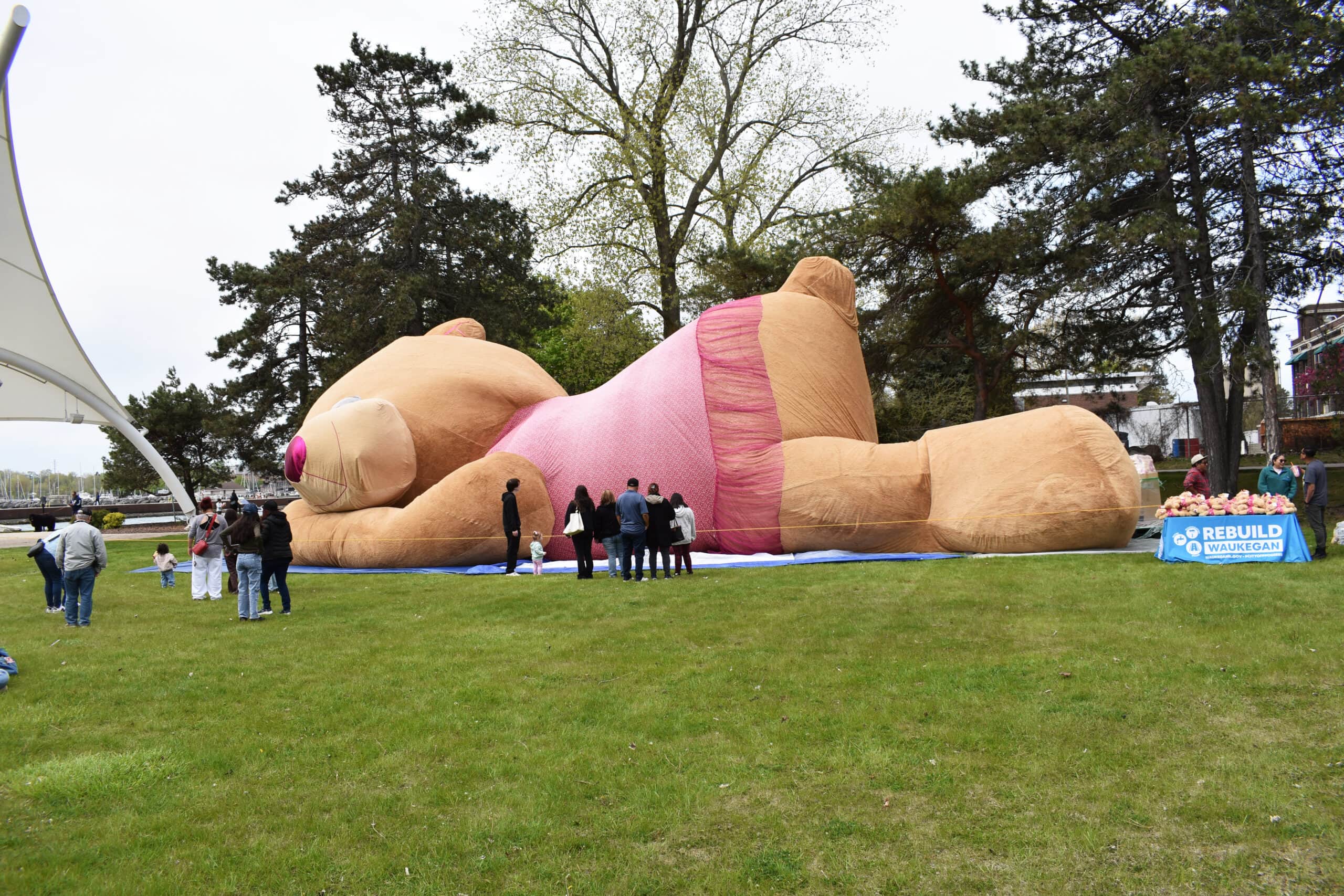 Xonita is HUGE: Officials welcome giant teddy bear to Waukegan ...